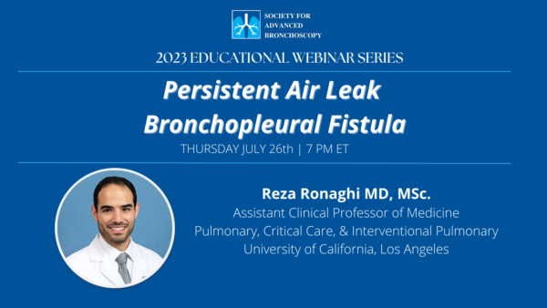 Persistent Air Leak Bronchopleural Fistula – Society for Advanced ...